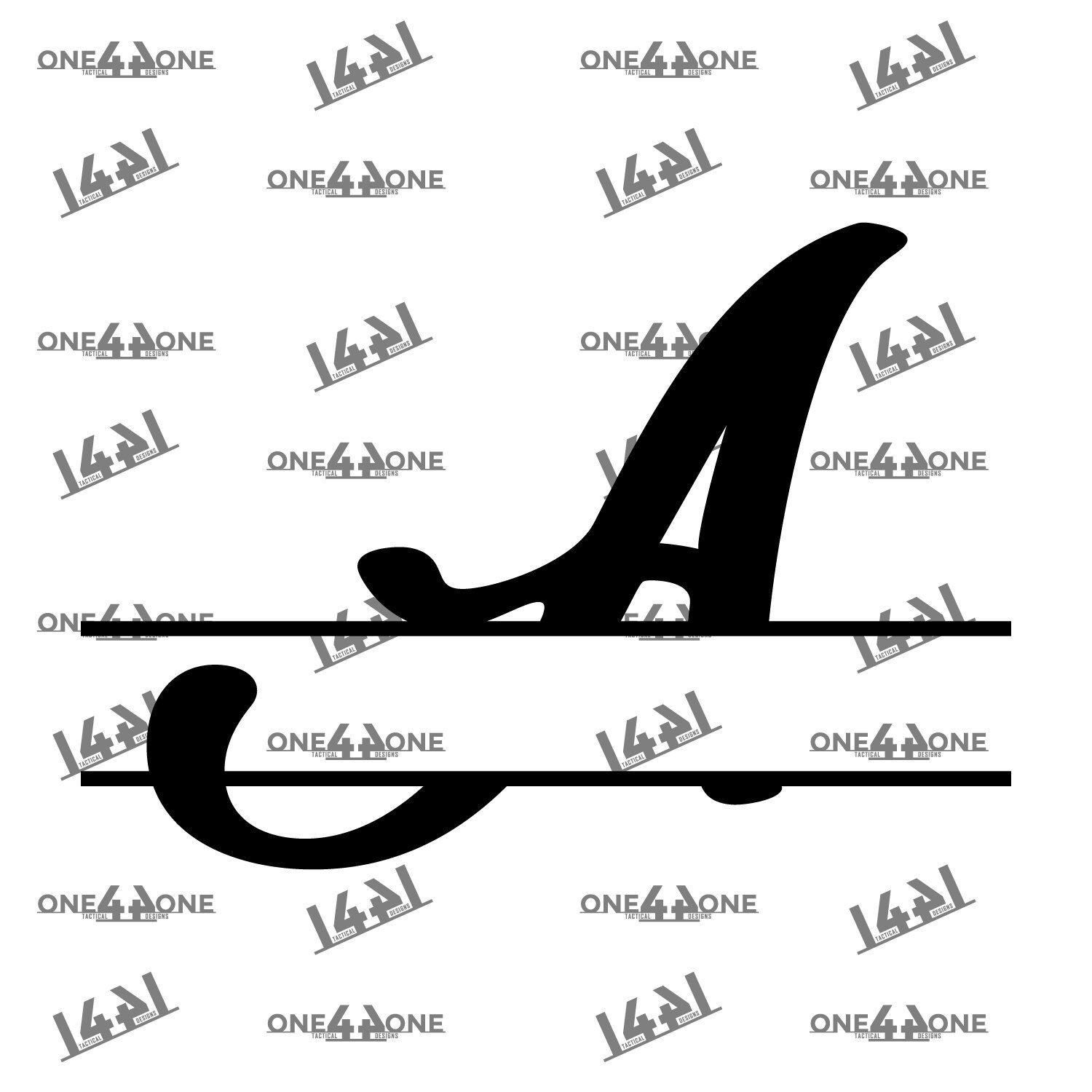 Split Letter Monogram Initial A SVG Eps Png Split Letter | Etsy