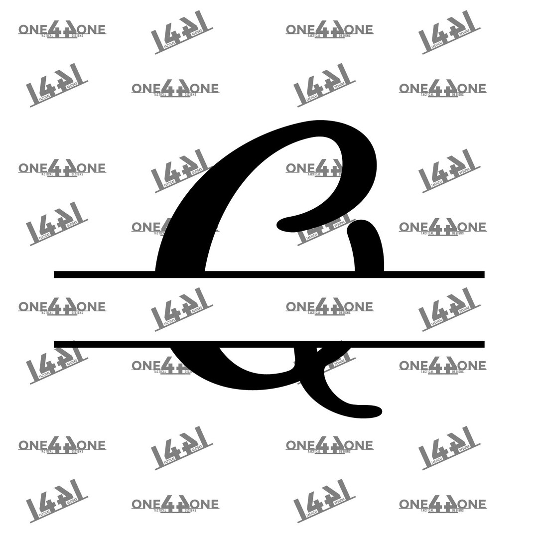 Split Letter Monogram Initial Q ,SVG, Eps, Png, Split Letter Monogram ...