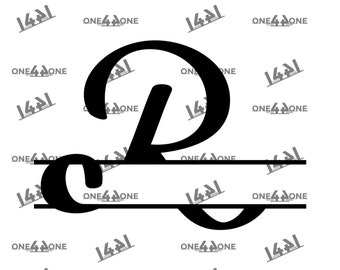 Initial M Split Letter M Svg Knockout Letter M Split - Etsy