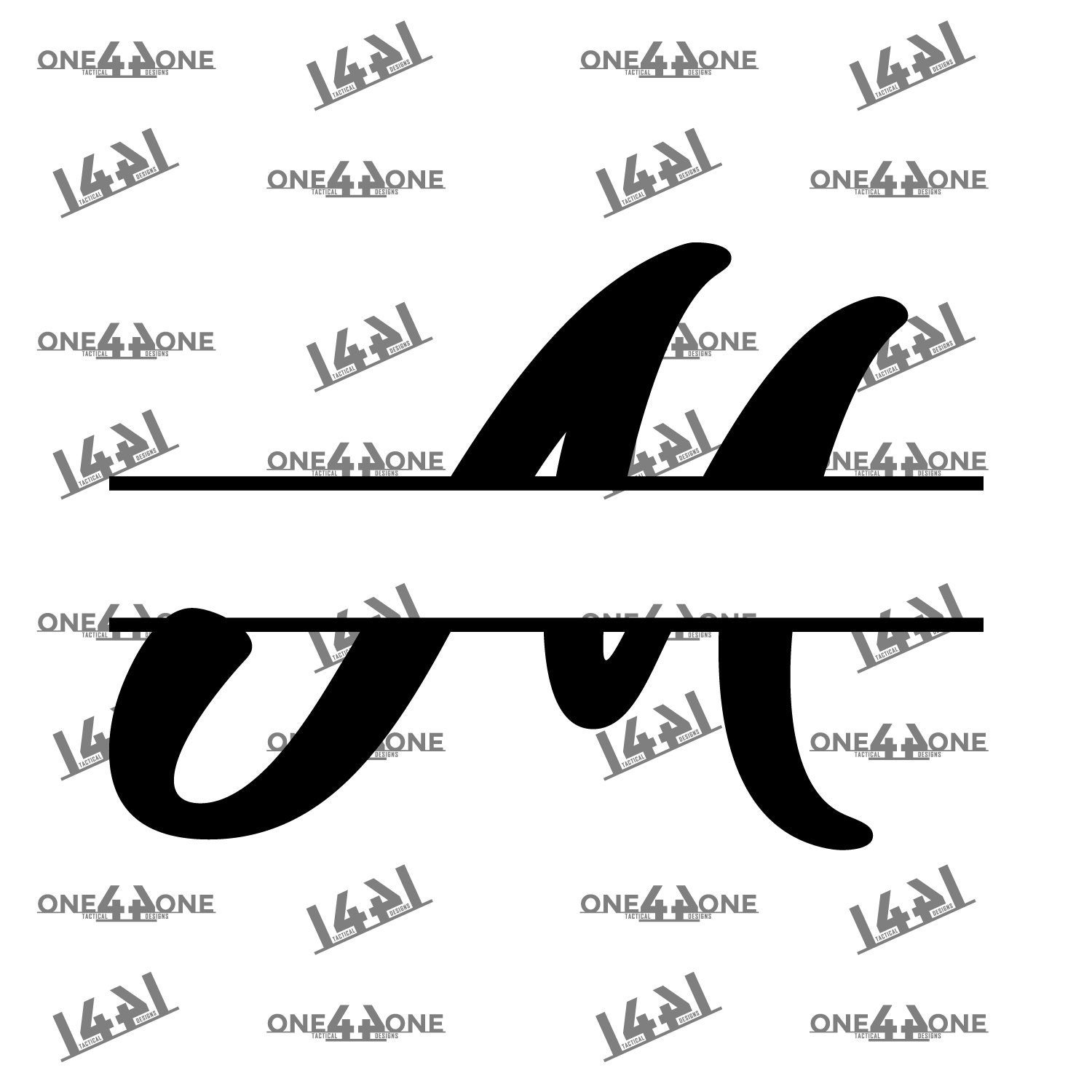 Split Letter Monogram Initial M SVG Eps Png Split Letter - Etsy