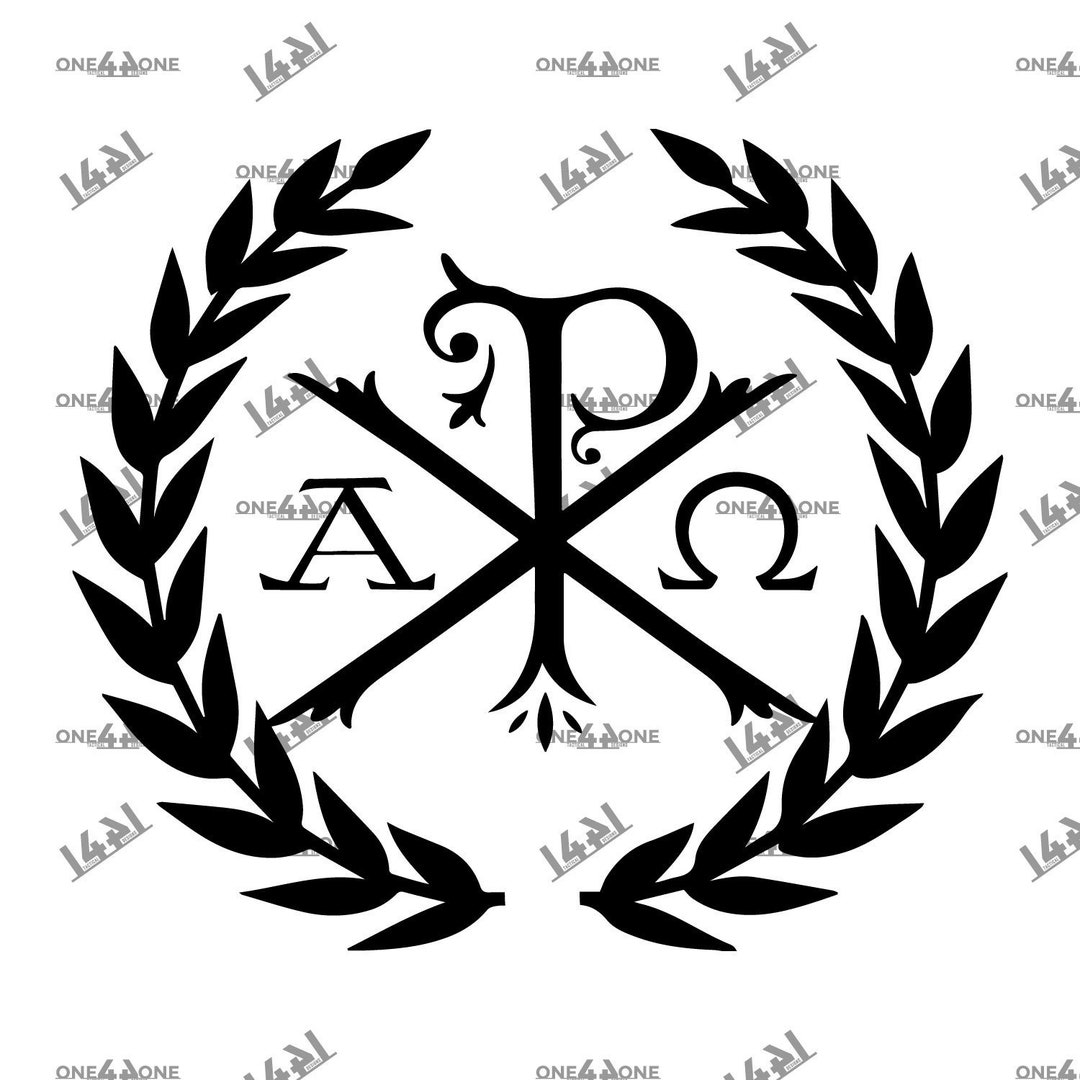 Chi Rho Cross Crusader Laurels Wreath Chi Rho Jesus Cutting File Png ...