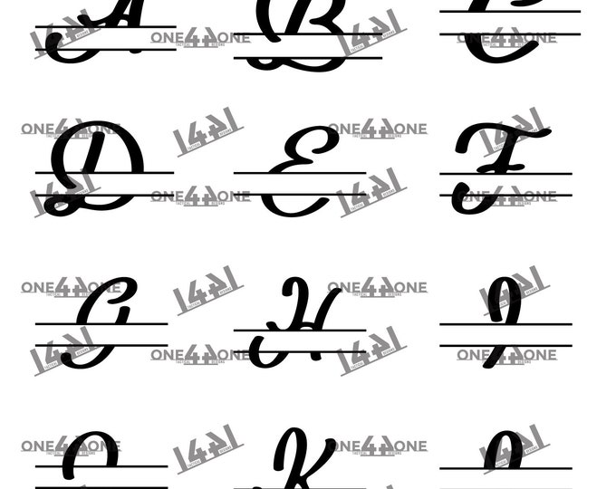 Uppercase S Letter Split Monogram Svg, Alphabet Split Name Frame, Split ...