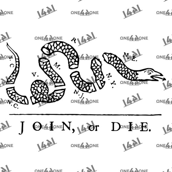 Join or Die Join or Die Vector Digital Download Clip Art | Etsy