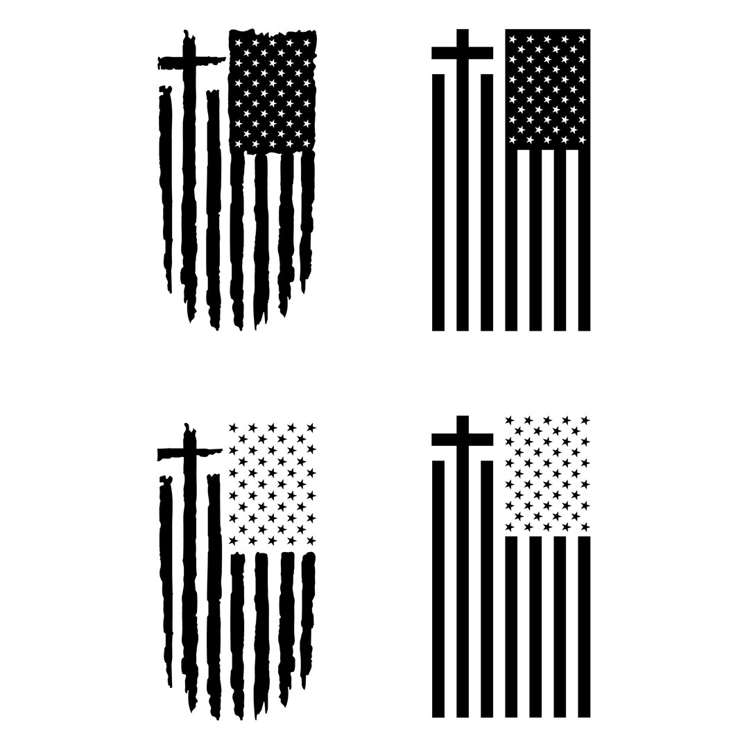 American Flag Cross USA Christian Flag Cutting File Png Ai Eps Svg ...