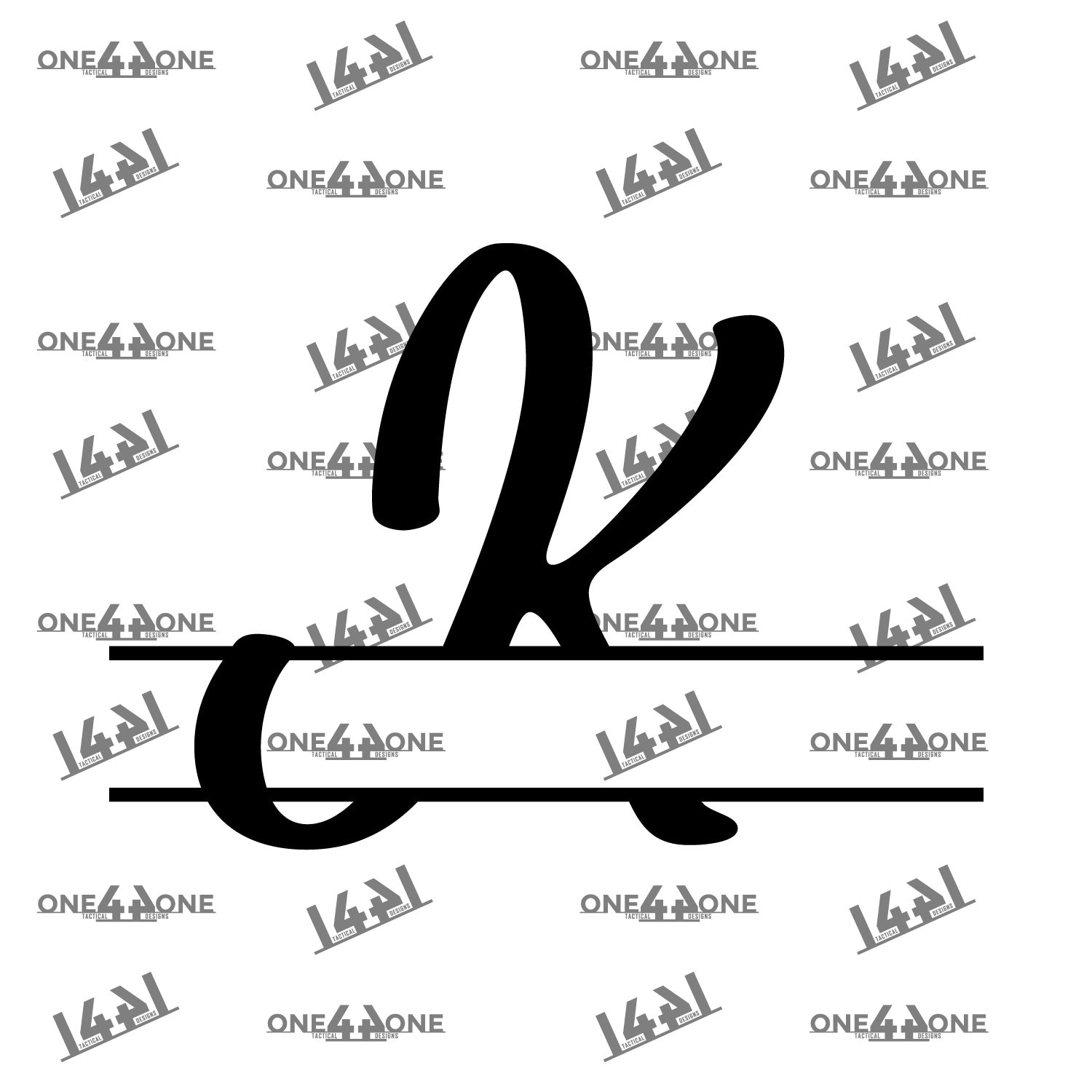 Split Letter Monogram Initial K SVG Eps Png Split Letter | Etsy