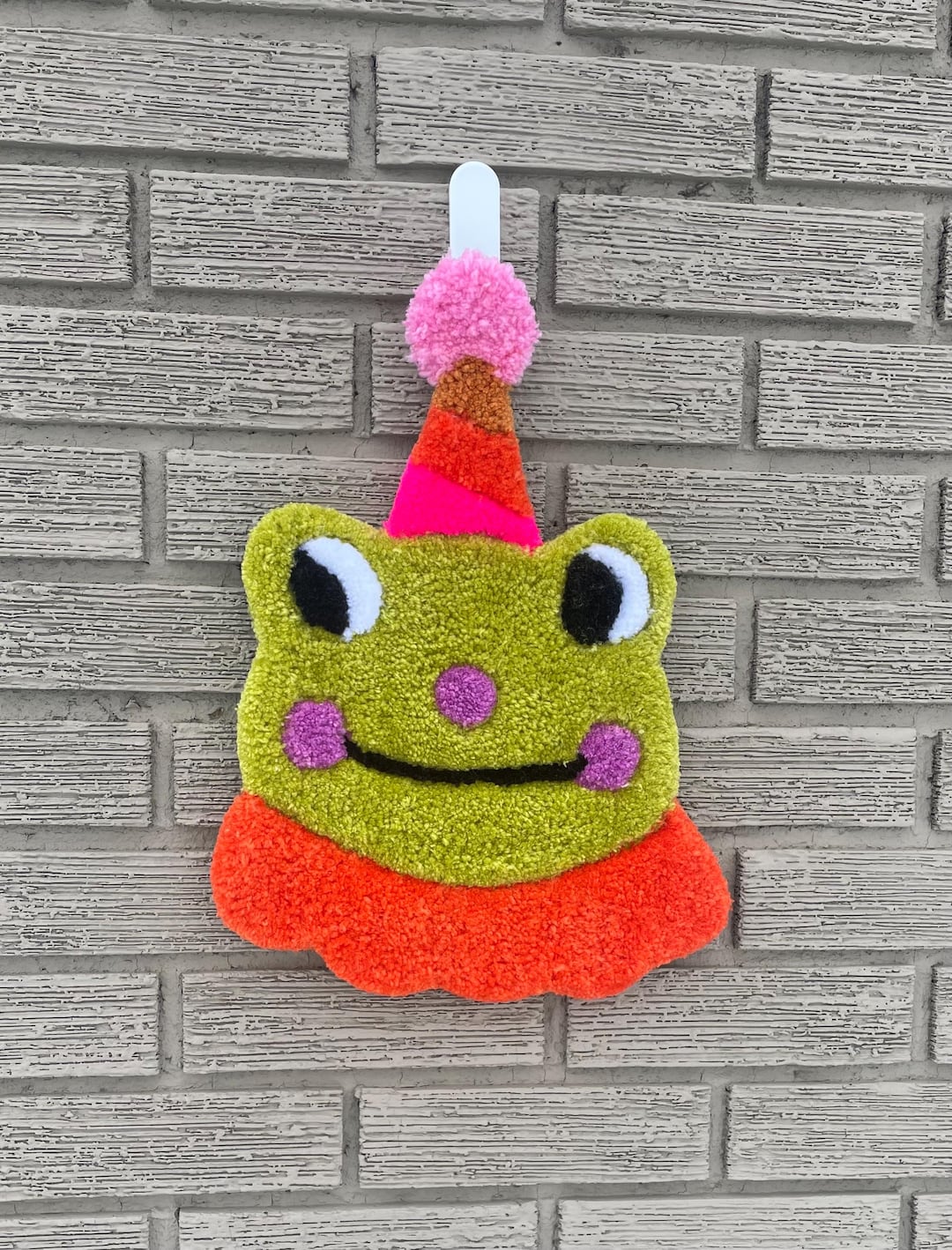 Clown Frog Handmade Tufted Wall Hanging, Frog Rug - Etsy