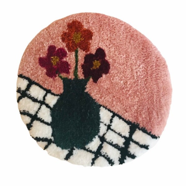 Floral Tufted Rug - Etsy