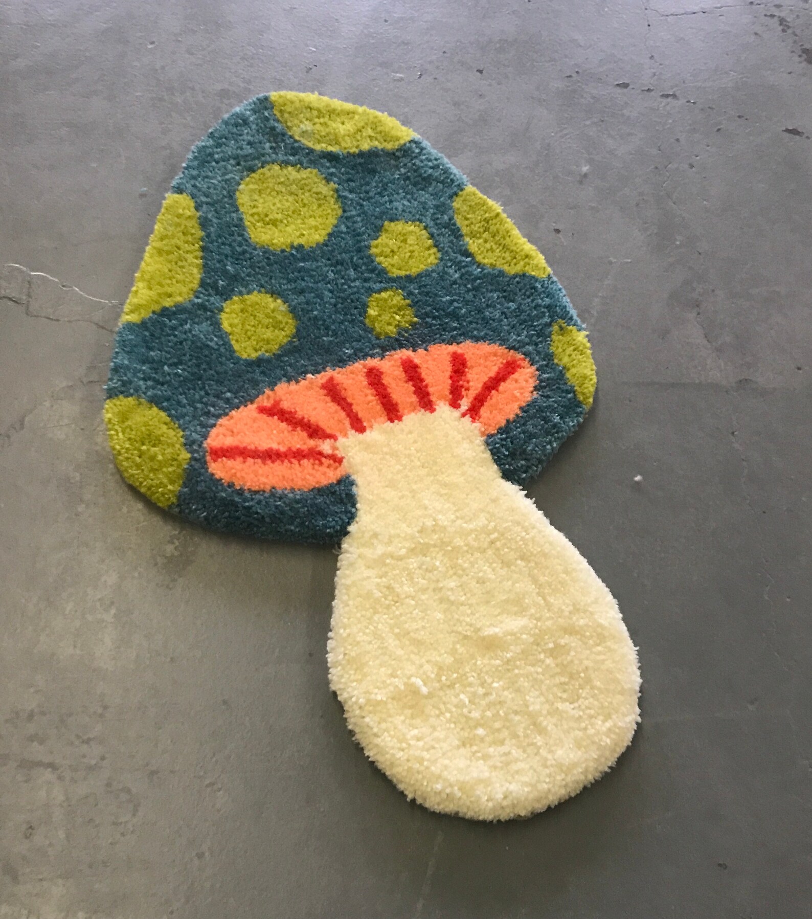 Mushroom Rug Tufted Mushroom Blue Mushroom Rug Cottagecore - Etsy