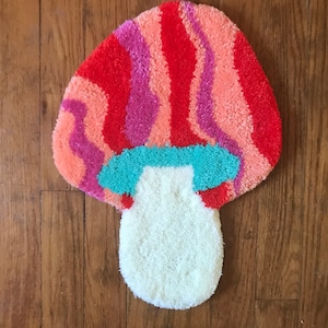 Mushroom Rug, Mushroom Wall Hanging, Tufted Mushroom, Aesthetic Rug ...