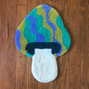 Mushroom Rug, Mushroom Wall Hanging, Tufted Mushroom, Aesthetic Rug ...