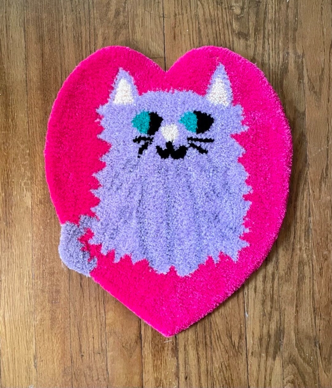 Cat Rug, Tufted Cat, Cat Art, Tufted Cat Rug, Cat Fiber Art - Etsy