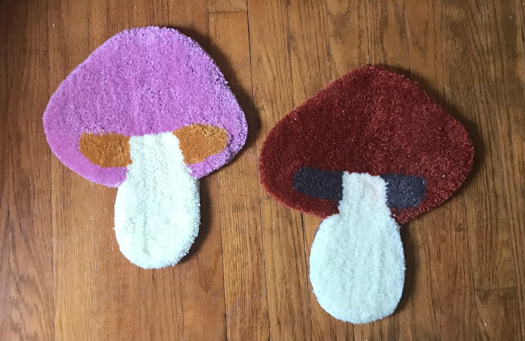 Mushroom Rug Mushroom Wall Hanging Tufted Mushroom - Etsy
