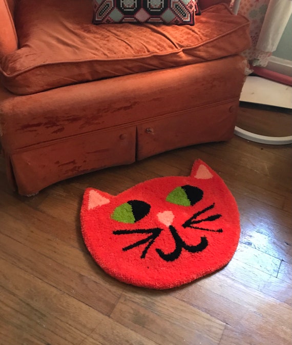 Orange Cat Rug Tufted Cat Tufted Cat Rug Tufted Cat Wall - Etsy