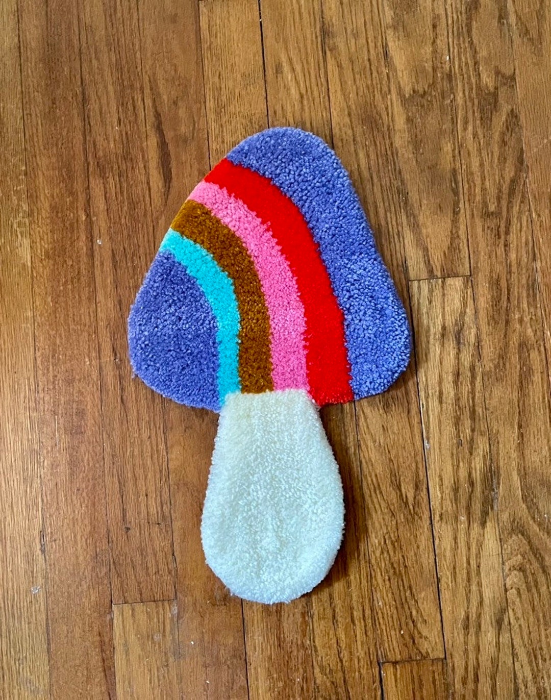 Rainbow Mushroom Rug, Tufted Mushroom Rug, Funky Rug, Mushroom Wall ...