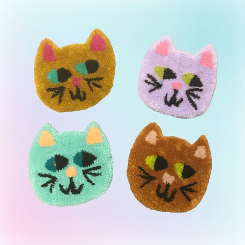 Cat Rug Cat Wall Hanging Tufted Cat - Etsy