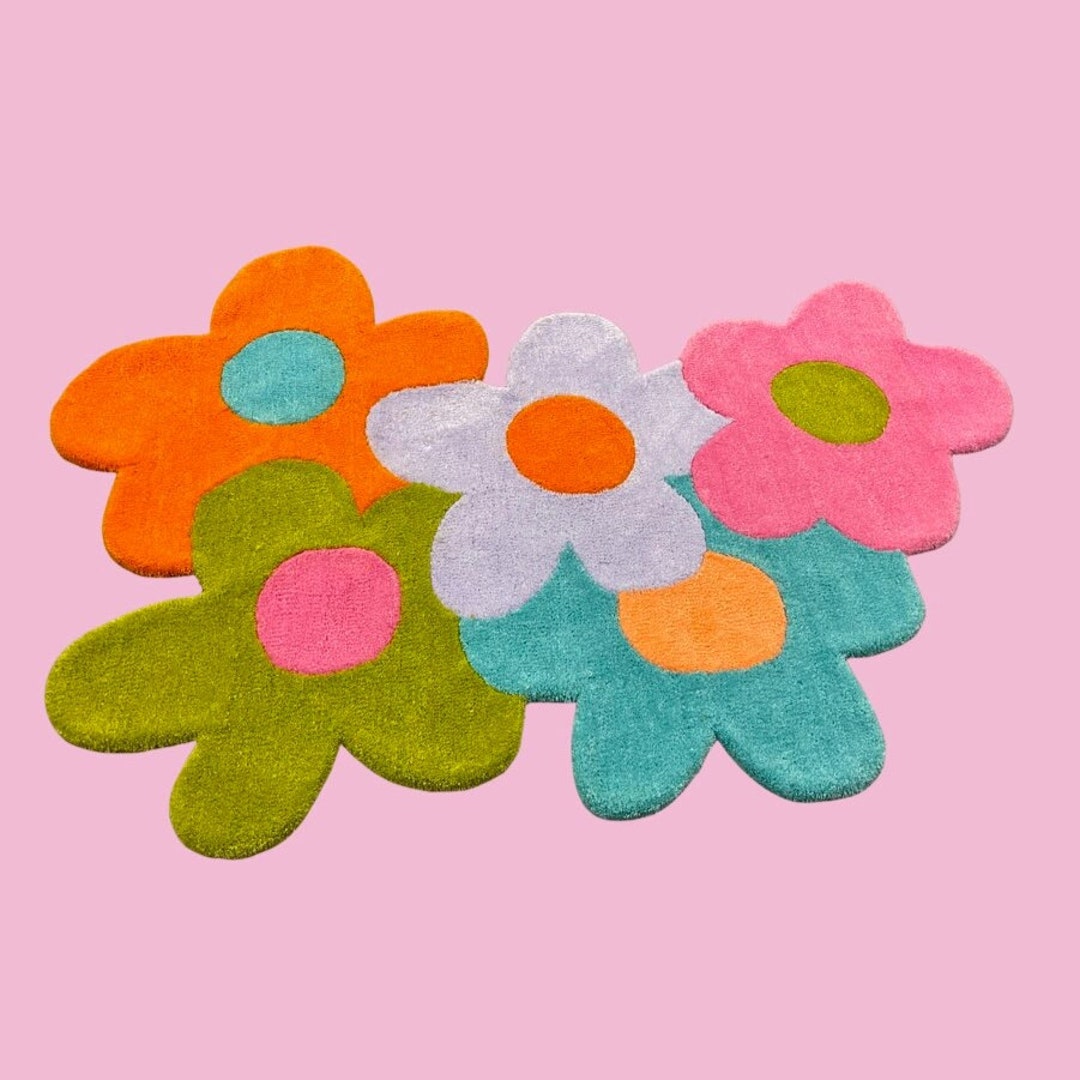 Custom Floral Area Rug, Nursery Rug, Floral Rug - Etsy