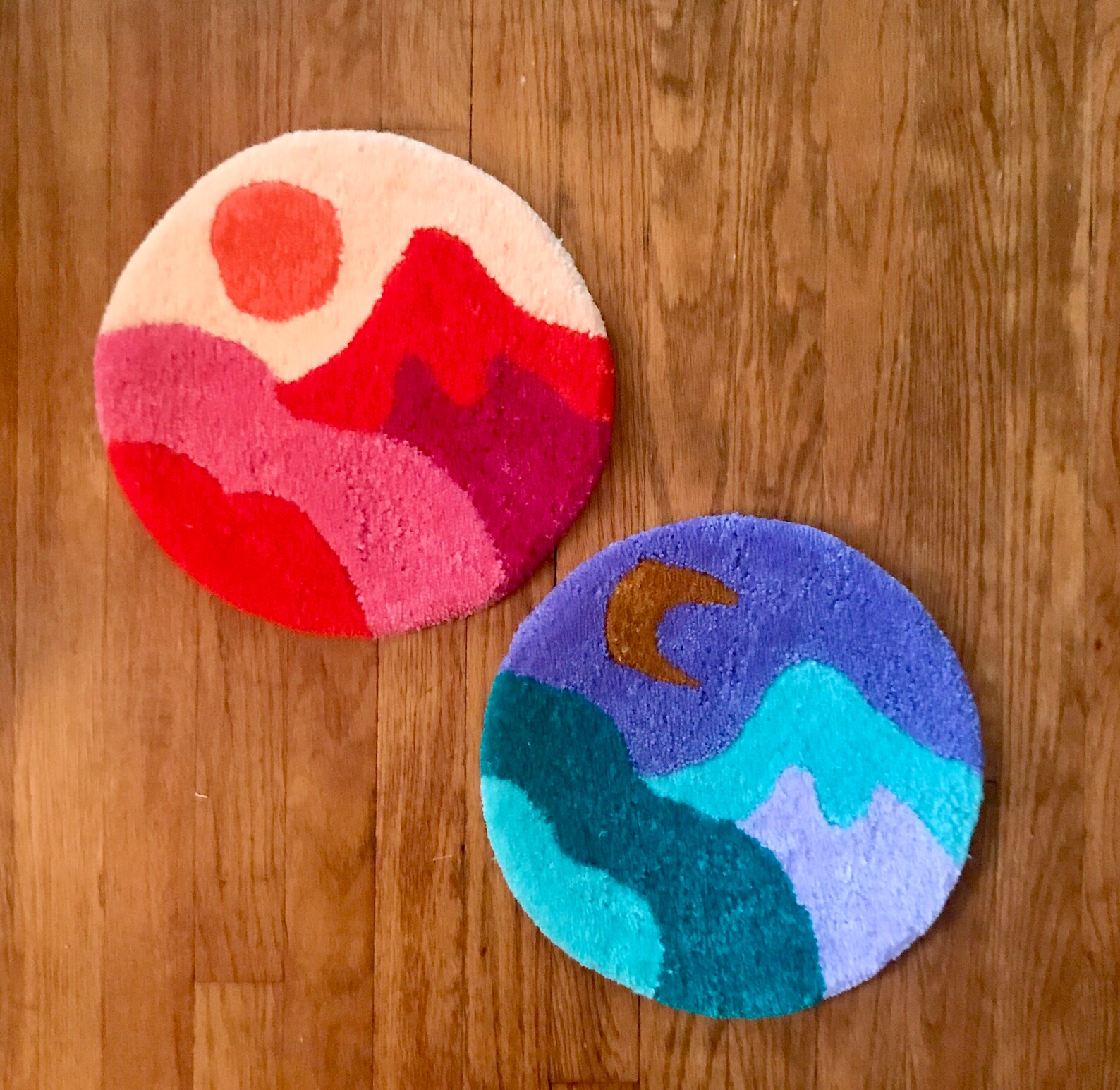 Mountain Rug Handmade Tufted Rug Abstract Wall Hanging Rug - Etsy