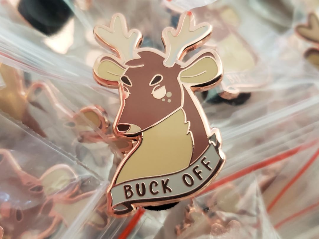 Buck off Deer Hard Enamel Pin - Etsy