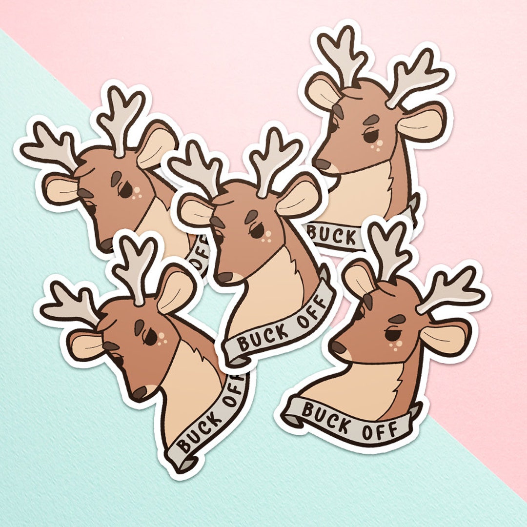 Buck off Deer Sticker - Etsy