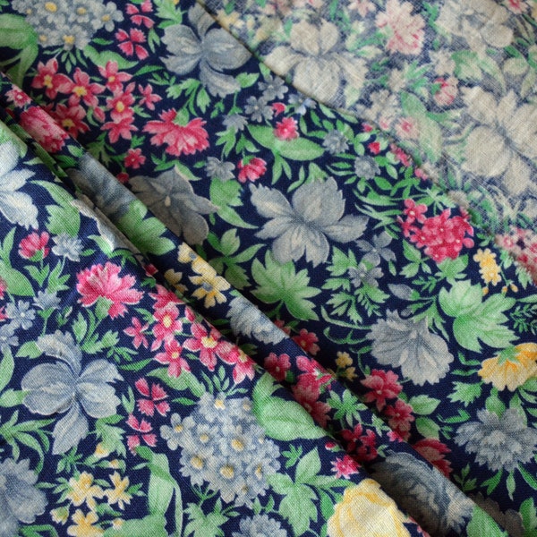 Floral Chintz Fabric - Etsy