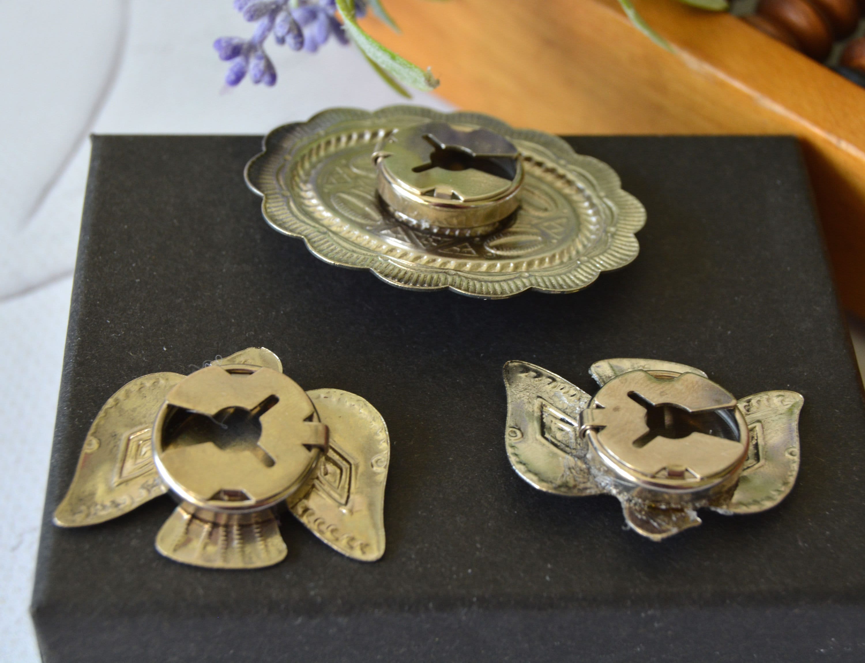 Vintage Native American Button Covers Vintage Button Clips - Etsy