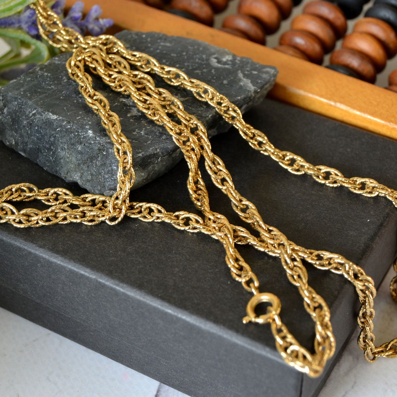 Gold Tone Necklace - Etsy