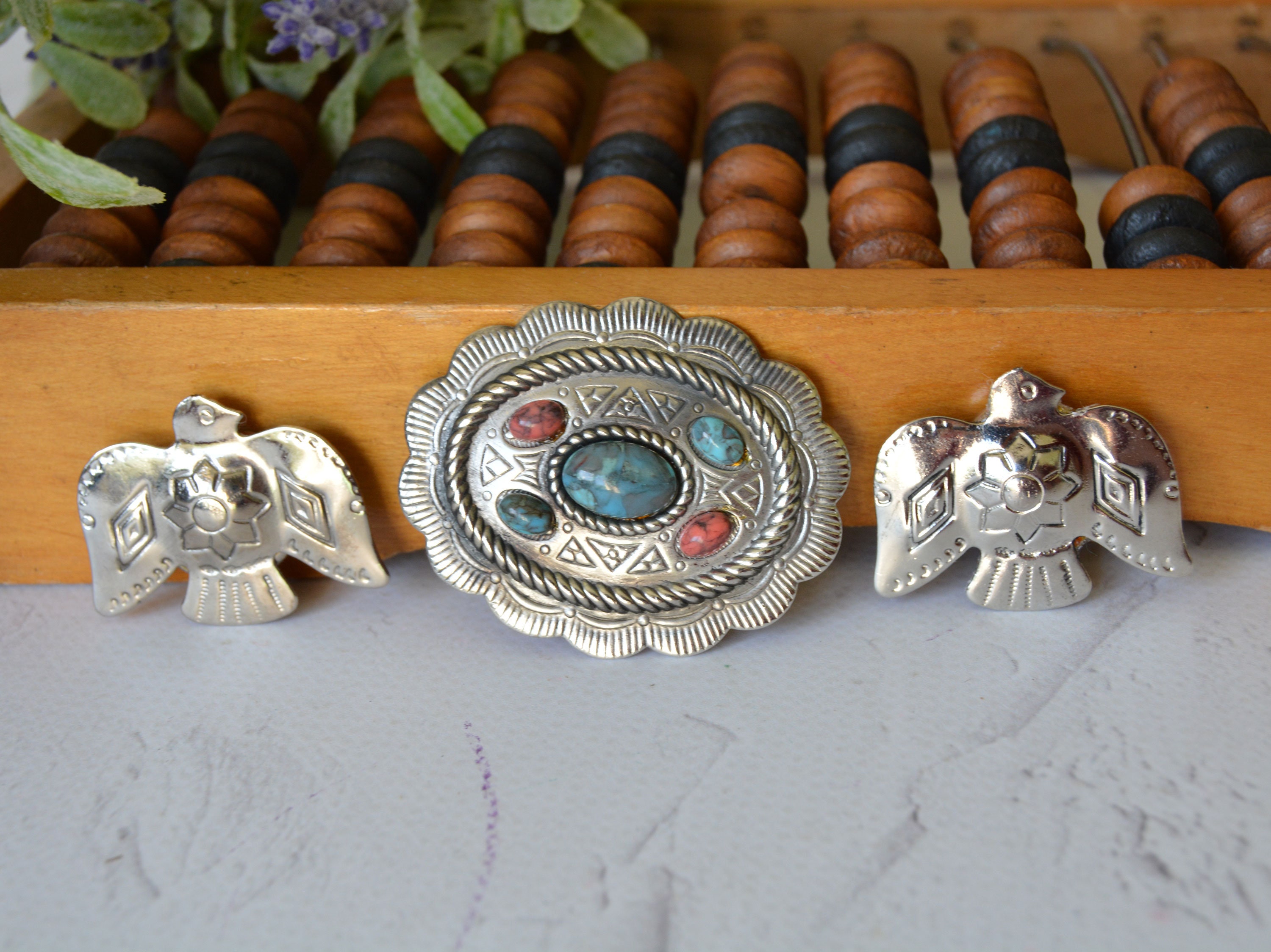 Vintage Native American Button Covers Vintage Button Clips - Etsy