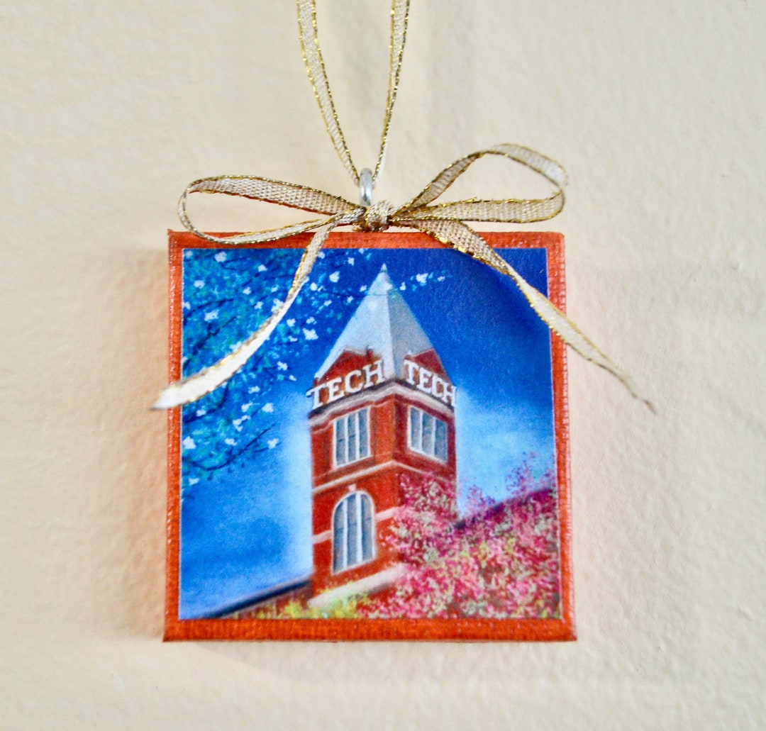 Georgia Tech Ornament | Tech Tower Ornament | Georgia Tech Gift | GT ...