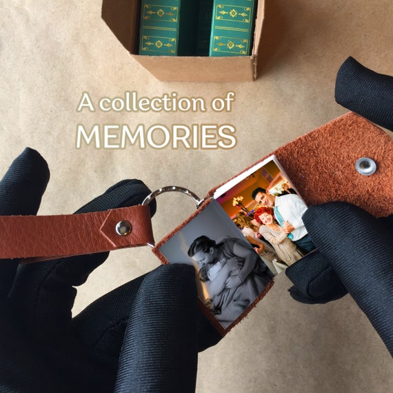 Mini Photo Book Keychain Leather Bound Collection of | Etsy
