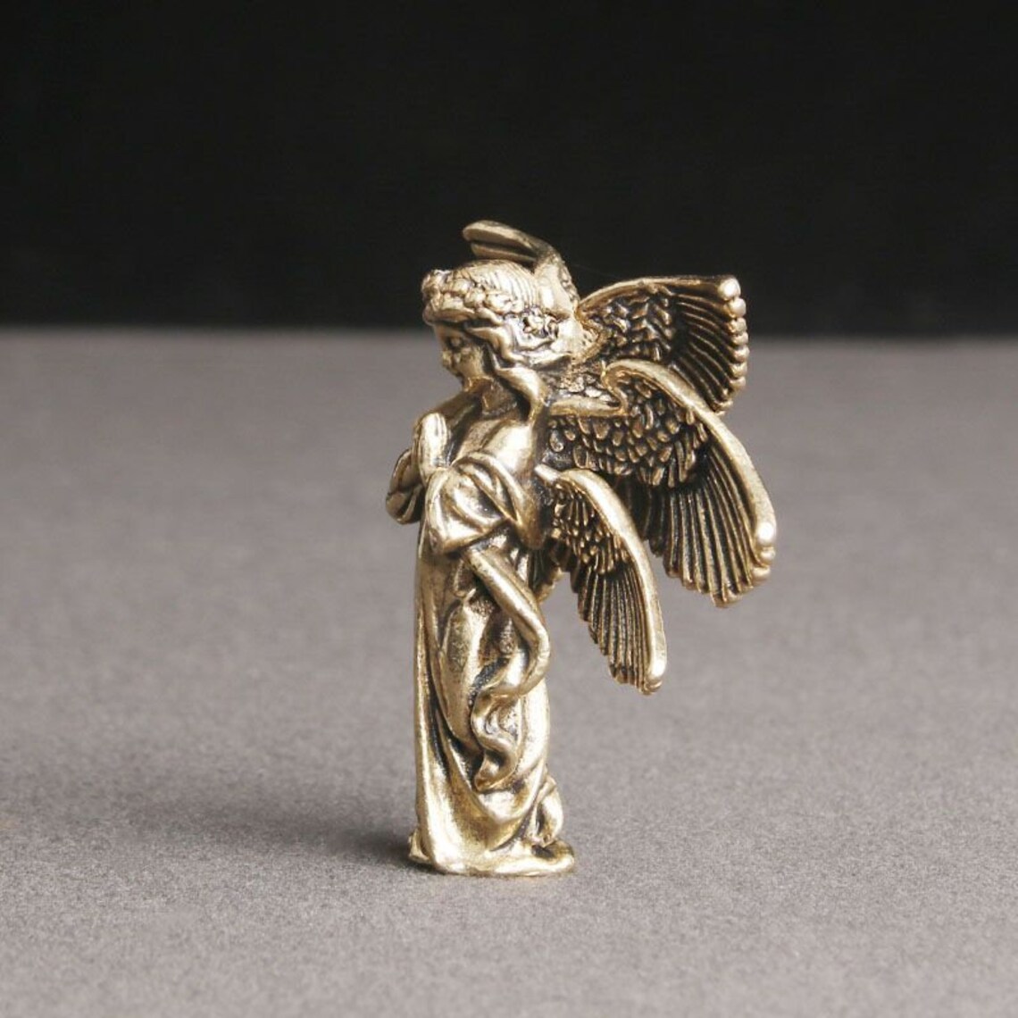 Solid Brass Seraph Tabletop Ornament/eros Cupid Craft Statue - Etsy