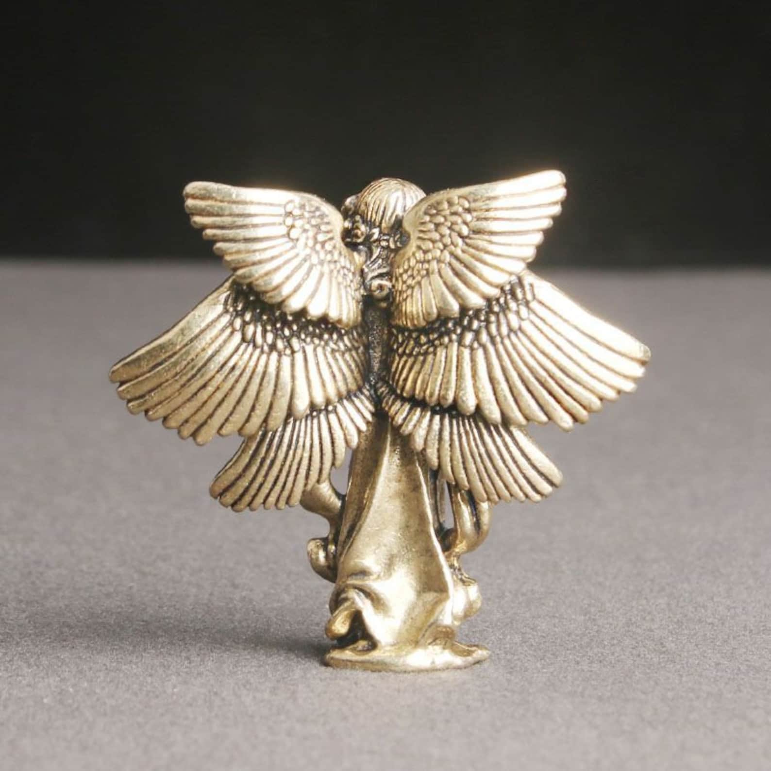 Solid Brass Seraph Tabletop Ornament/eros Cupid Craft Statue - Etsy