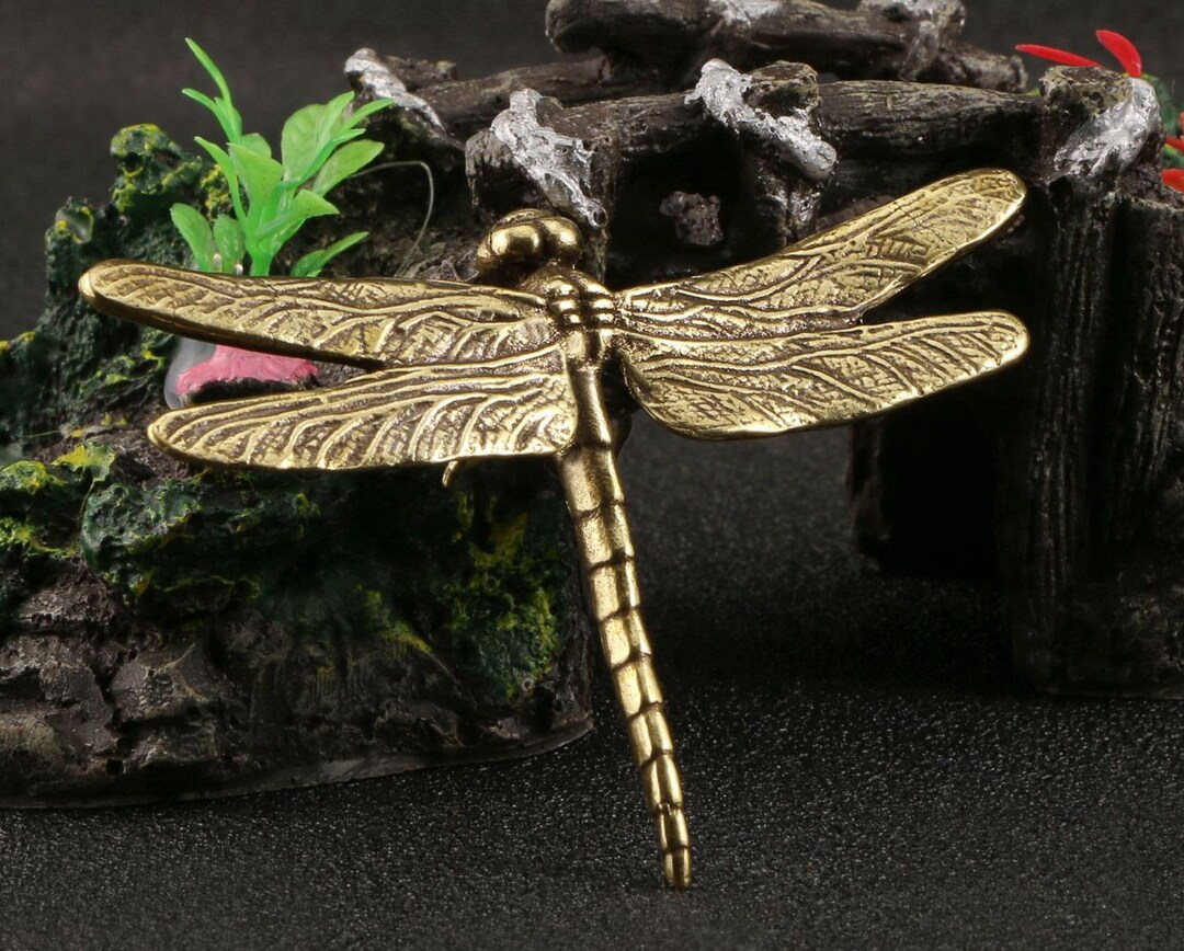 Handmade Pure Copper Dragonfly Sculpture Ornaments ,home Desktop ...