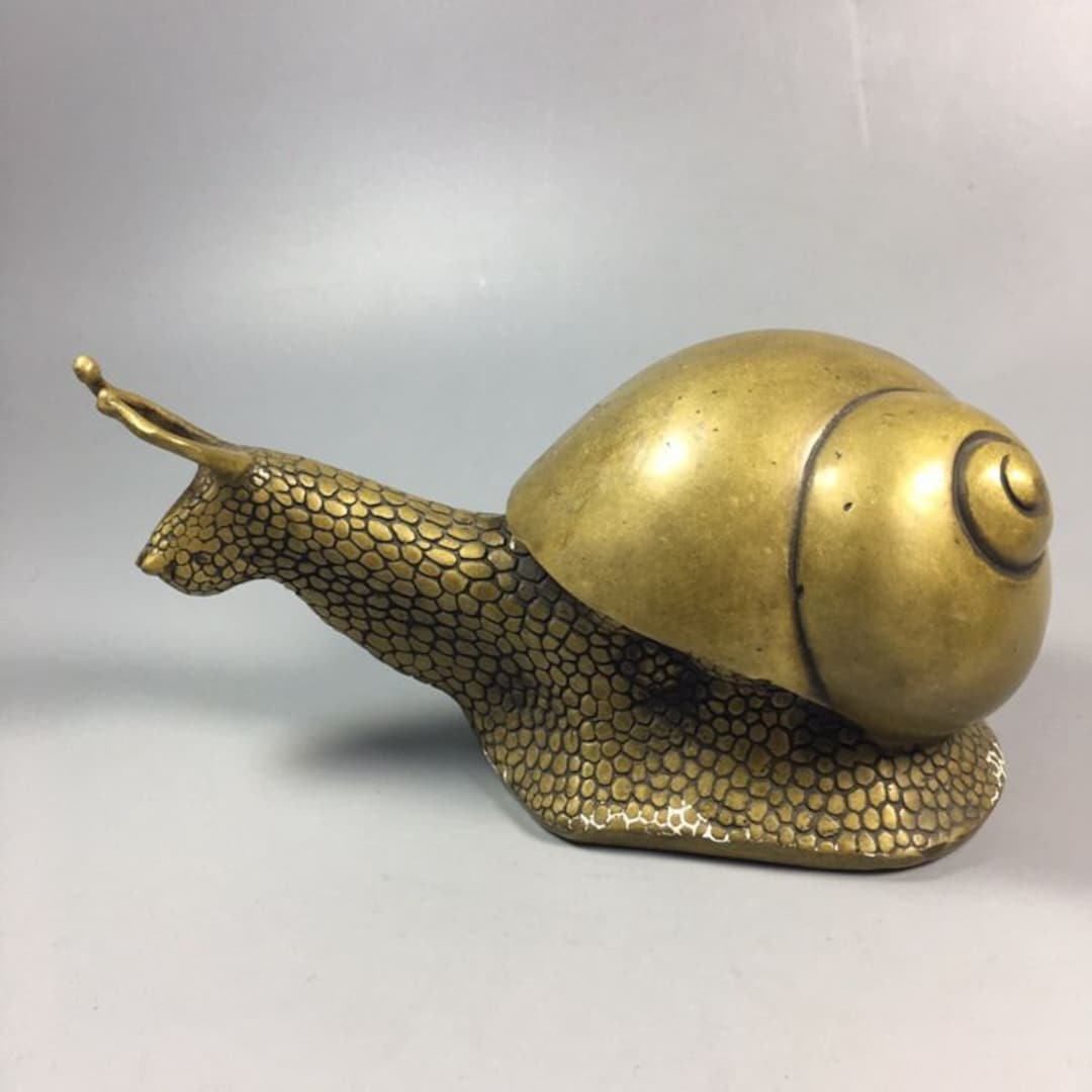 7.48 Inch Handmade Pure Copper Snail Sculpture / Home Desktop - Etsy