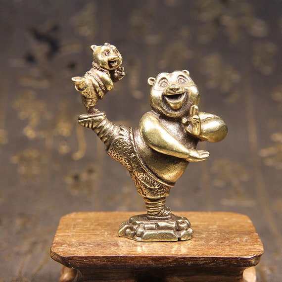 Golden Panda Statue