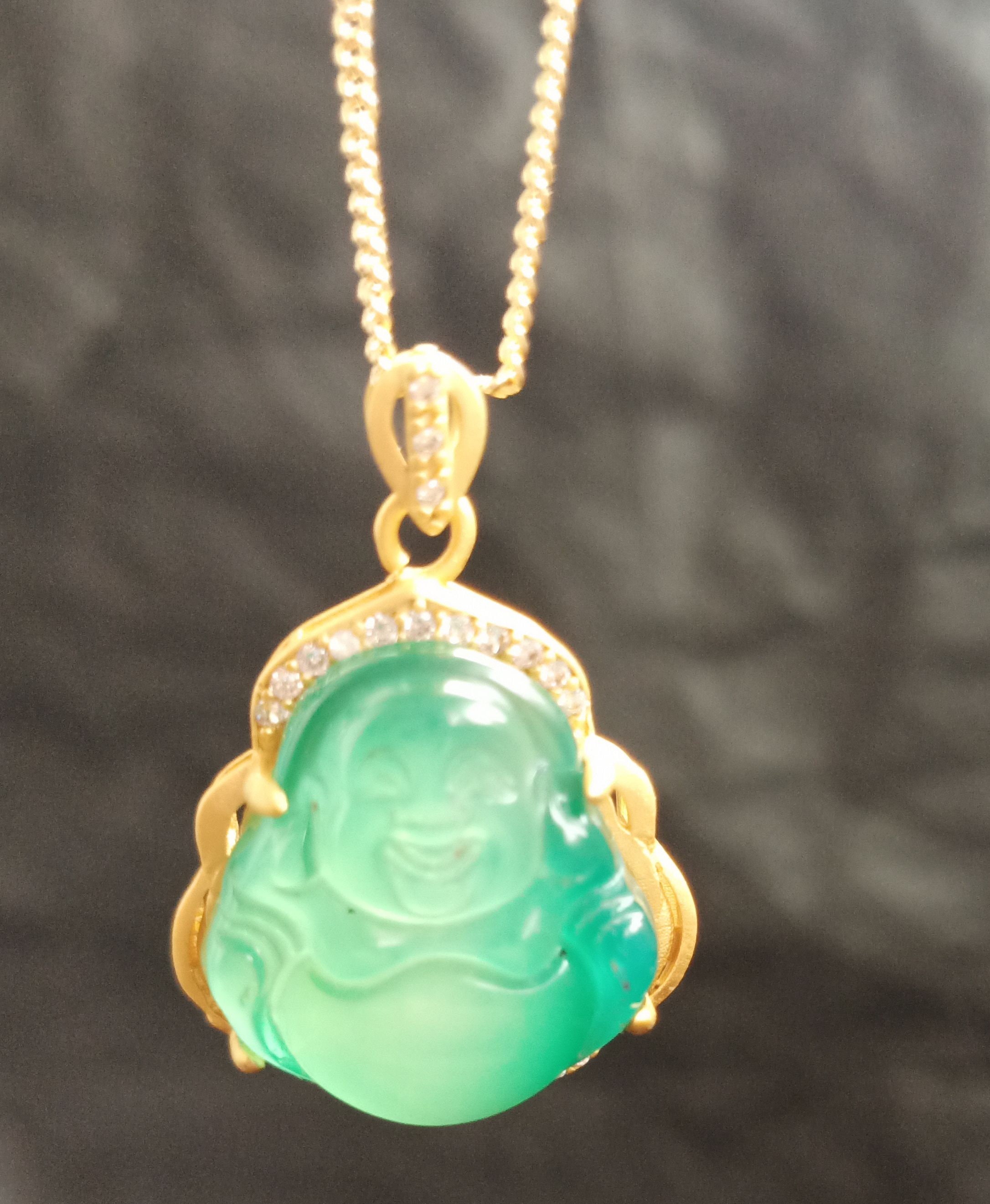 Chinese natural green jade Buddha pendant jade pendant. | Etsy