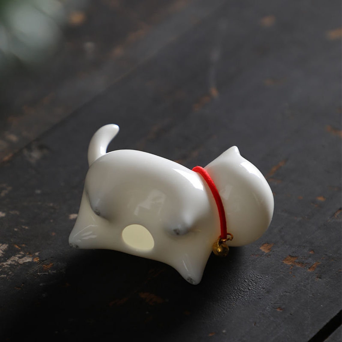 Handmade Ceramic Tea Pet Cute Cat Sculptures Home Tea Trays | Etsy