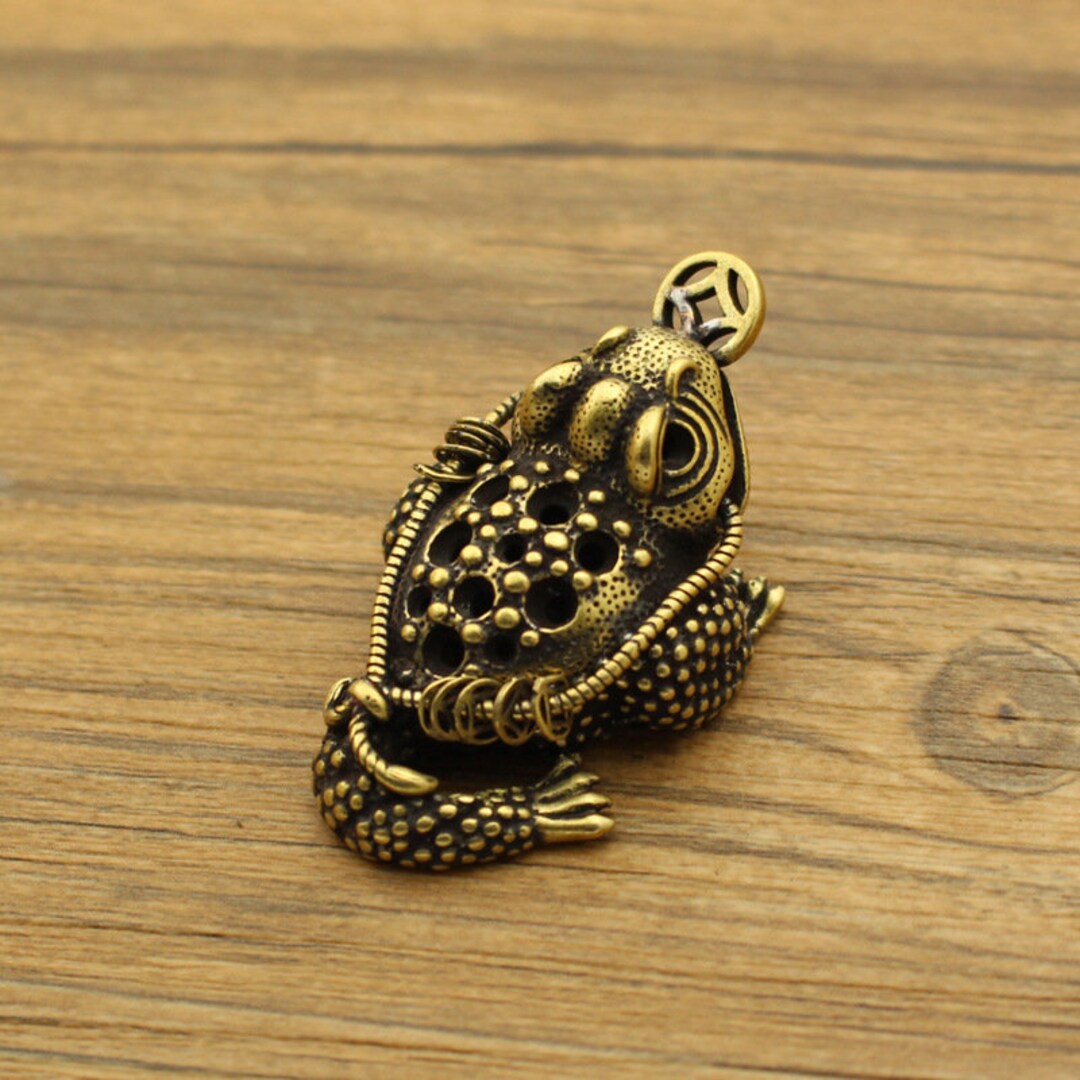 2 Pcs Exquisite Chinese Ancient Brass Hand-carved Golden Toad Statue - Etsy