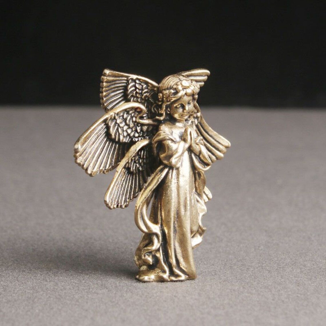 Solid Brass Seraph Tabletop Ornament/eros Cupid Craft Statue - Etsy