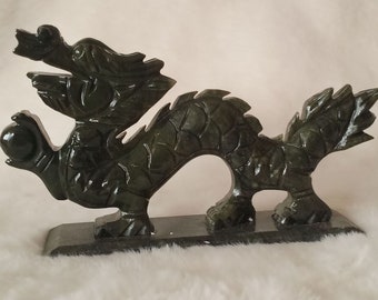 Large Jade Dragon Statue - Etsy