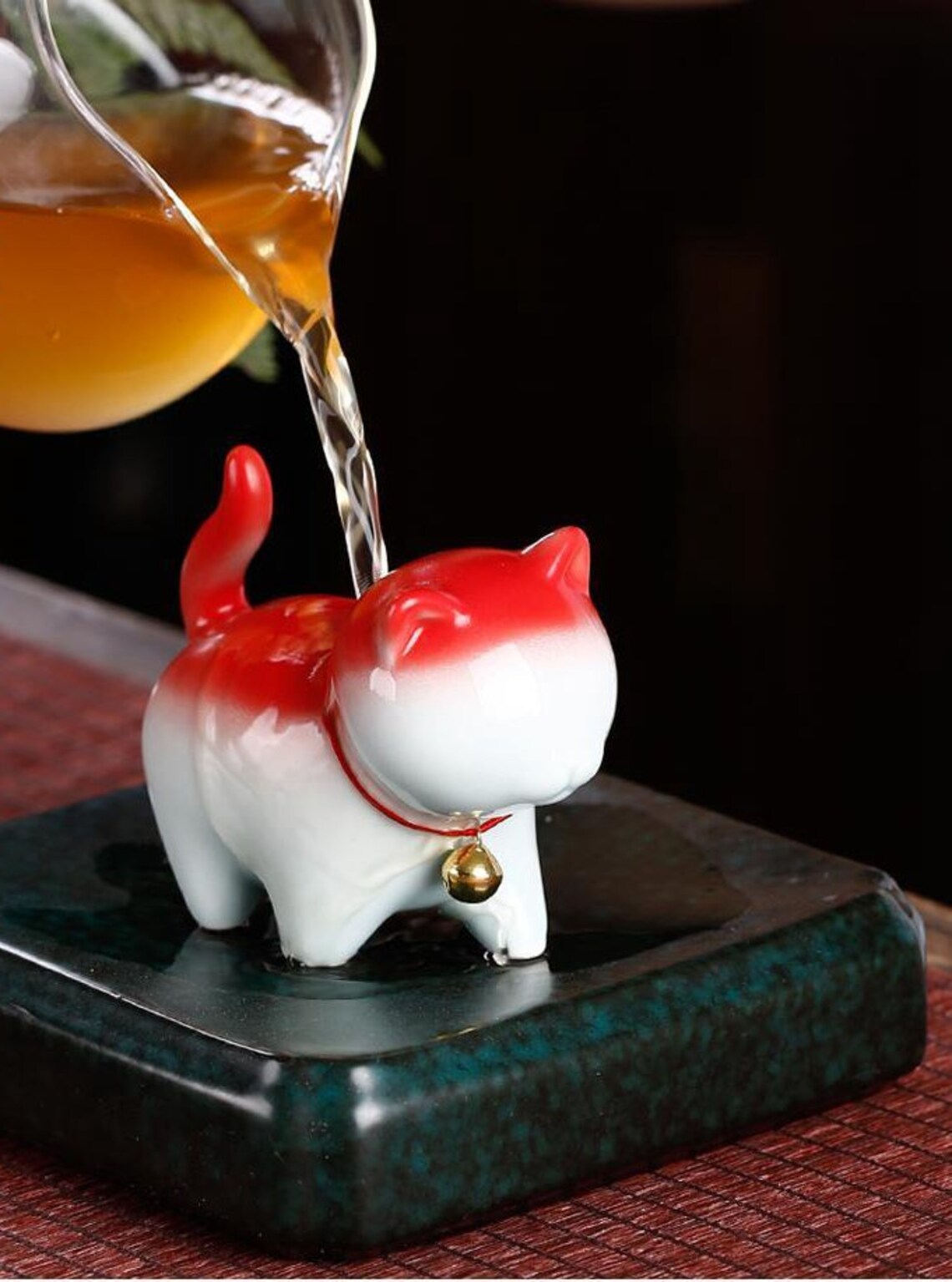 Handmade Ceramic Tea Pet Cute Cat Sculptures Home Tea Trays - Etsy