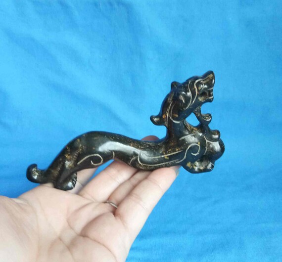 Vintage Chinese Jade Carved Dragon Statue A1 - Etsy
