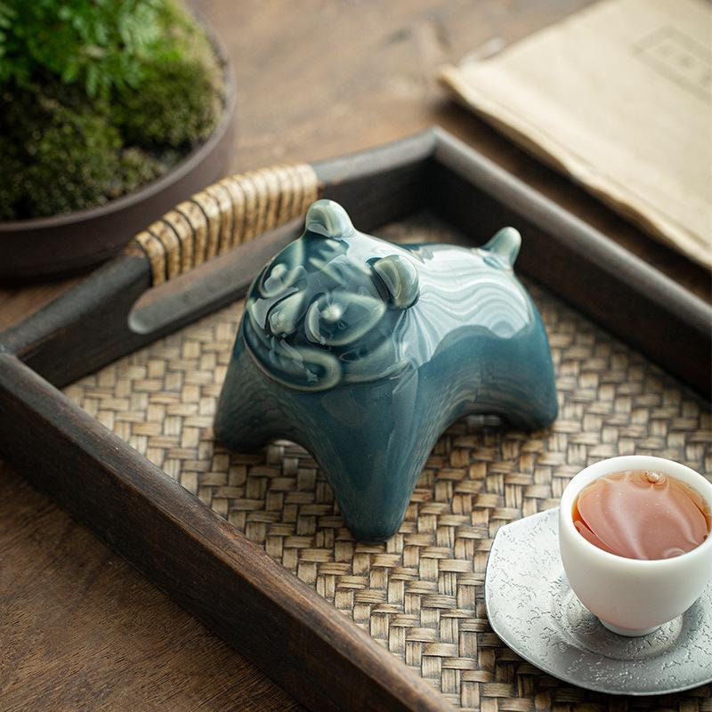 Cute Little Tiger Tea Pet Ornaments Chinese-style Ceramics | Etsy