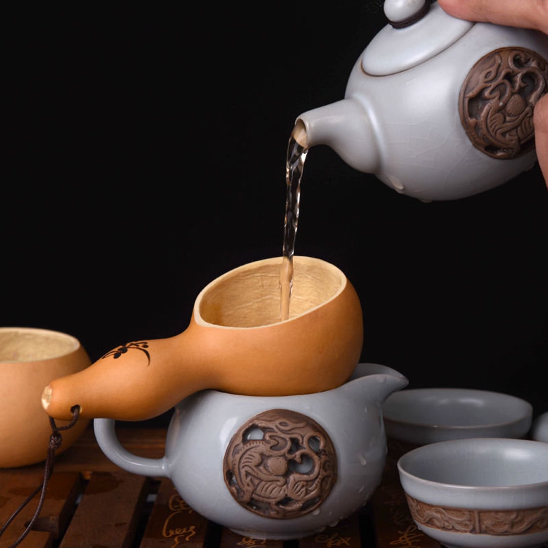 Handmade Natural Gourd Tea Set Accessories/tea Strainer/strainer/funnel ...