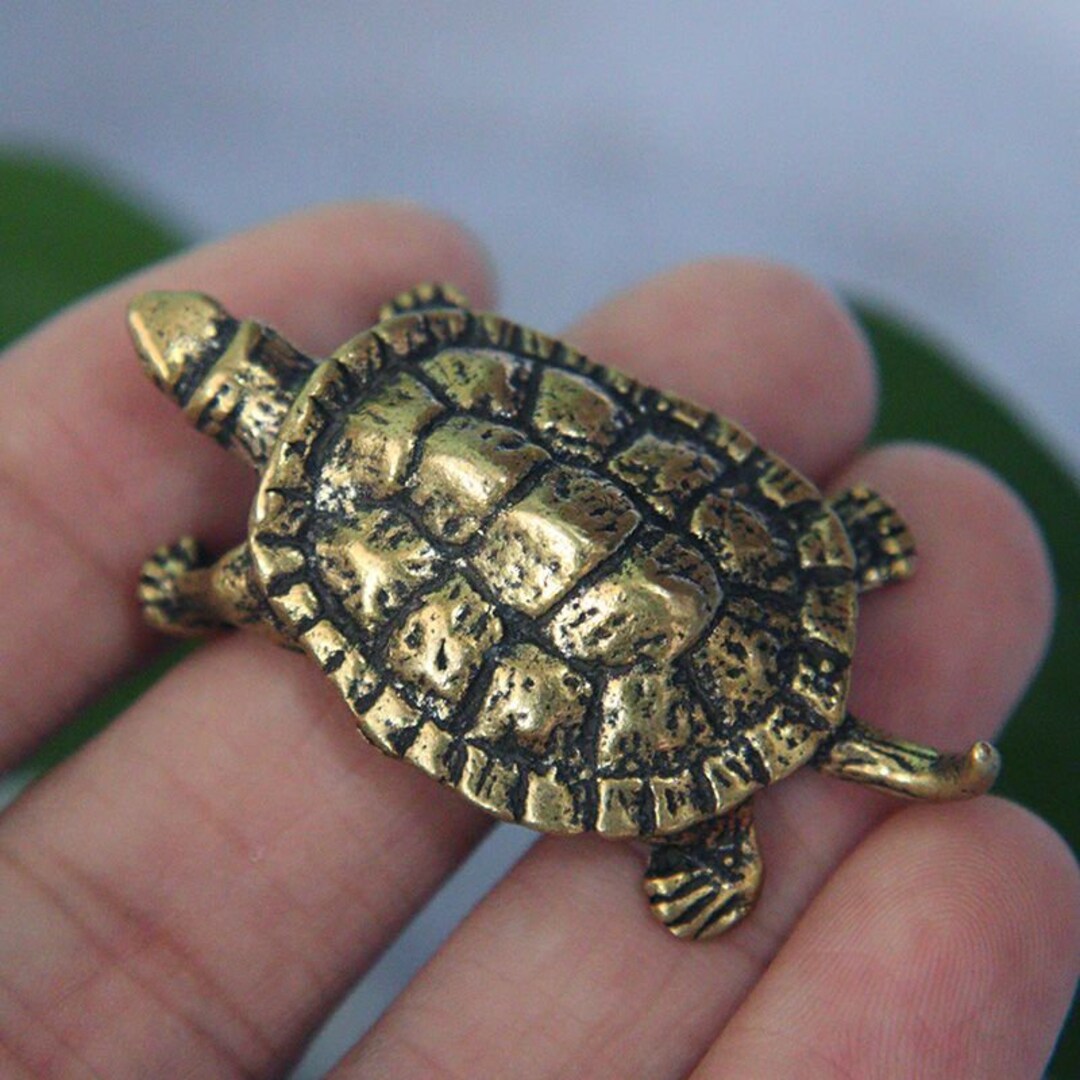 Get 2 Pieces of Handmade Brass Mini Turtle Tea Pet Home - Etsy
