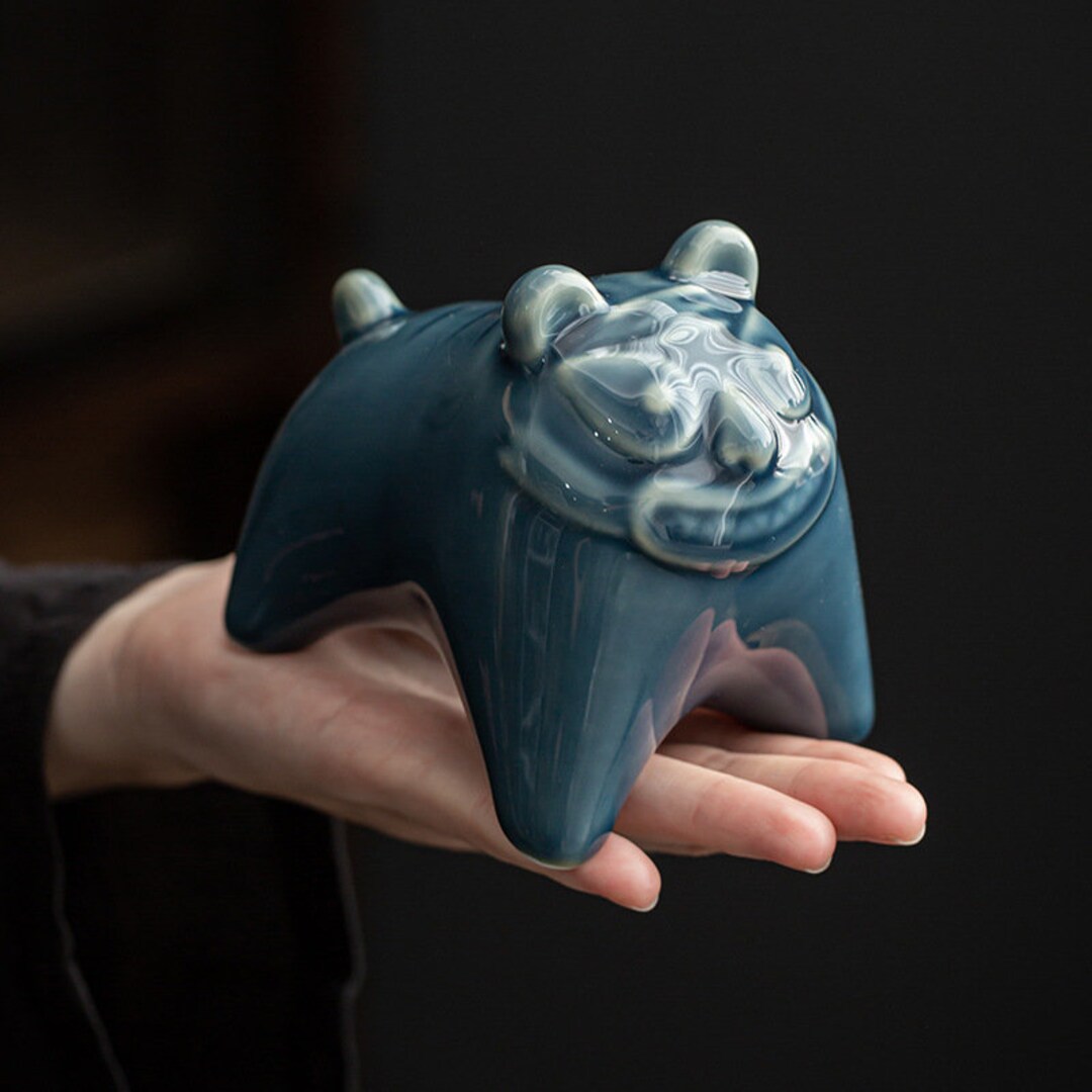 Cute Little Tiger, Tea Pet Ornaments, Chinese-style Ceramics, Celadon ...