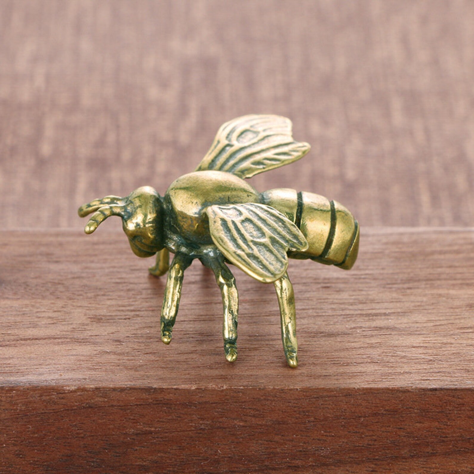 2 Pieces of Pure Copper Tea Pet Bee Ornaments / Study Tabletop - Etsy