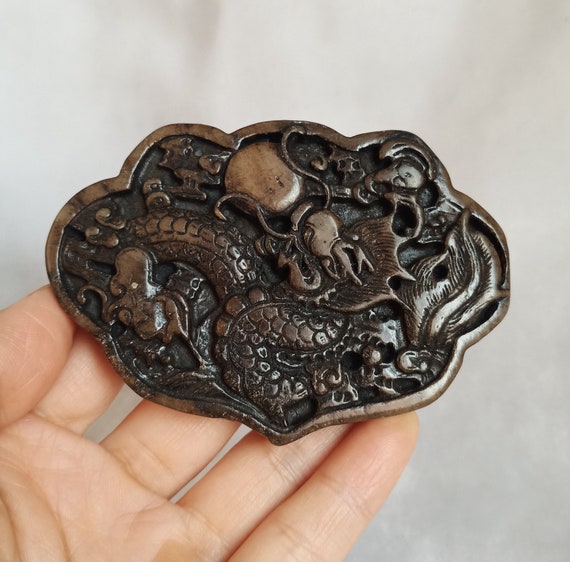Chinese Antique Jade Carving Dragon Statue K377 | Etsy