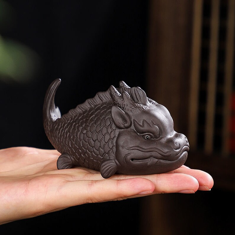 Purely Handmade Yixing Purple Sand Ichthyosaur Tea Pet - Etsy