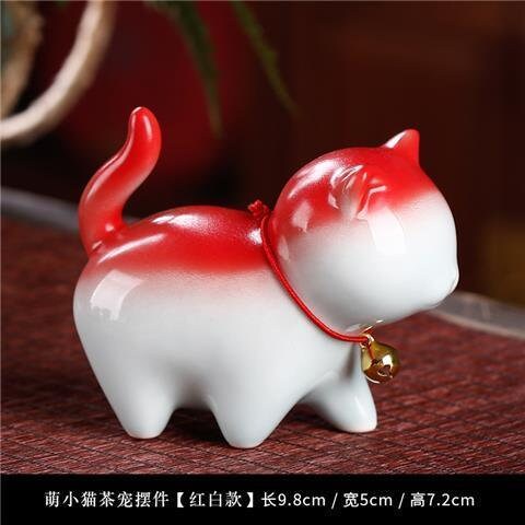 Handmade Ceramic Tea Pet Cute Cat Sculptures Home Tea Trays - Etsy