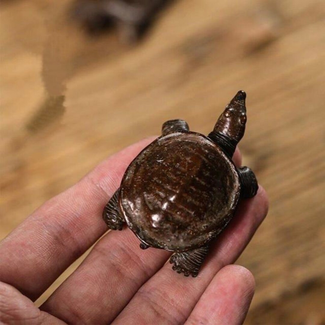 Handmade Copper Turtle Tea Pet Sculpture Home Desktop Creative Cute ...